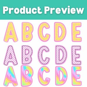 Printable Bulletin Board Letters A-Z, Numbers, and Boarder Classroom ...