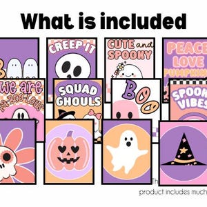 Halloween Classroom Poster Set: Spooky Vibes Decor (PDF) - Etsy