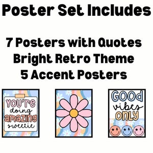 Retro Vibes Classroom Motivational Posters Printable Classroom Decor - Etsy