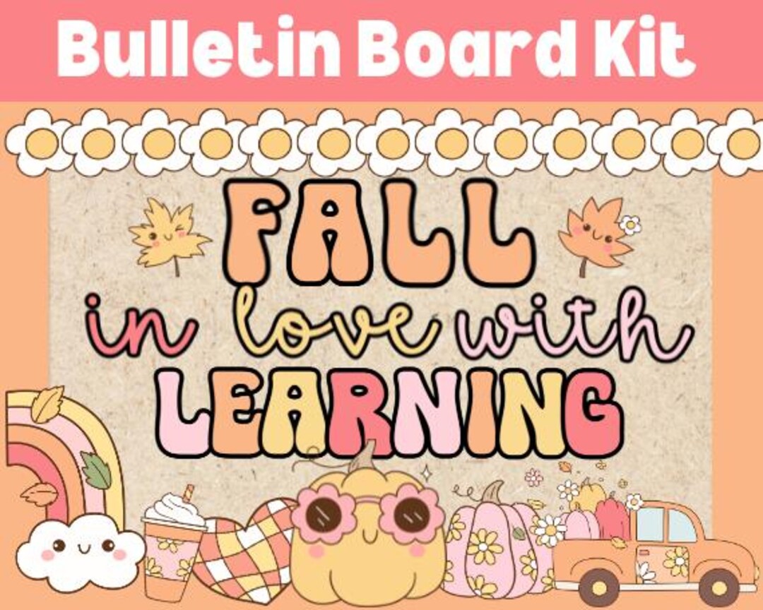 Fall Bulletin Board Kit Retro Classroom Decor - Etsy