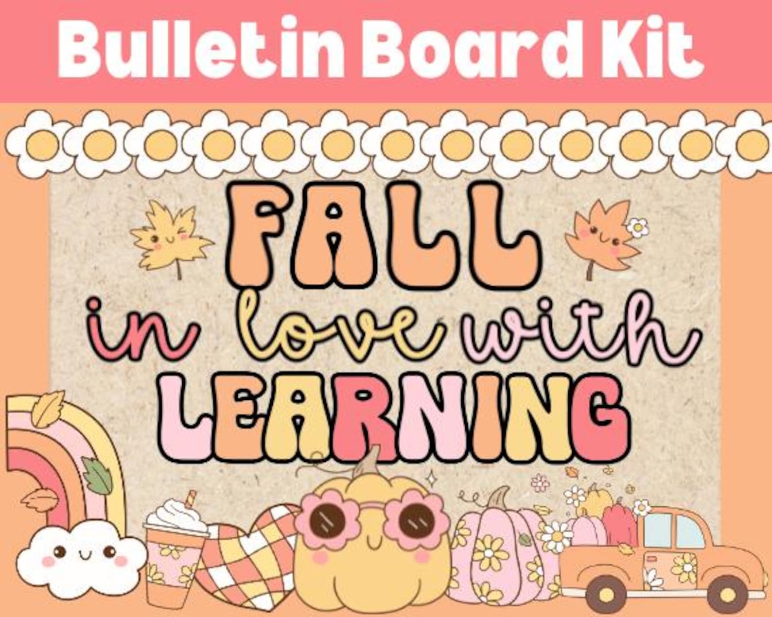 Fall Bulletin Board Kit Retro Classroom Decor - Etsy