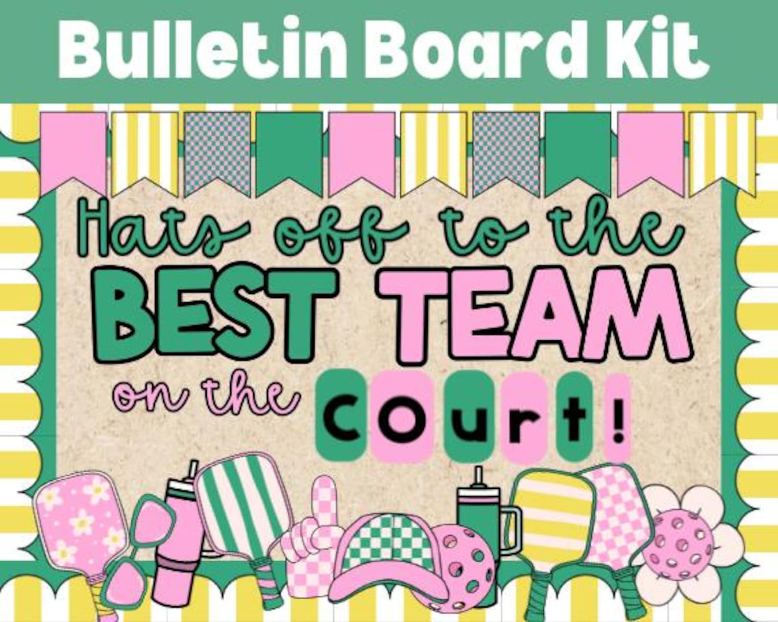 Pickleball Bulletin Board Kit Students and Staff Appreciation - Etsy