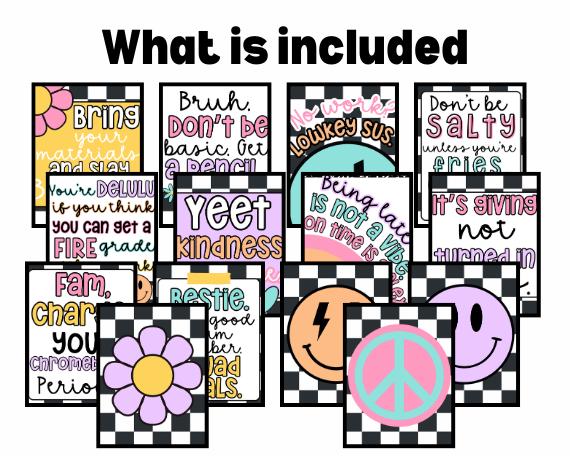 Printable Classroom Posters Middle School High School - Etsy