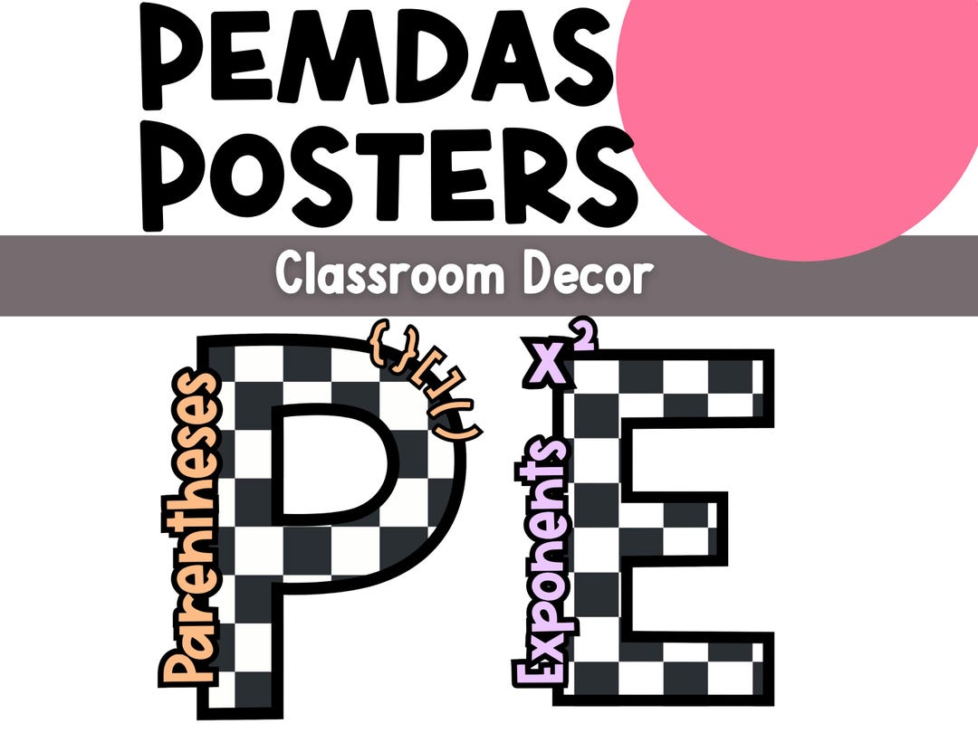 PEMDAS Order of Operations Posters: Retro Math Classroom Decor (PDF ...