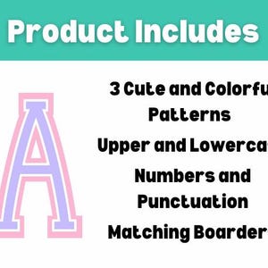 Printable Bulletin Board Letters A-Z, Numbers and Boarder - Etsy