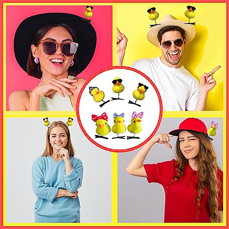 Duck Clips 9 Different Units Cute Duck Hairpins Yellow Duck Hair Clips ...