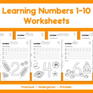 Learning Numbers 1-10, Tracing, Handwriting Practice, Colour, Preschool ...