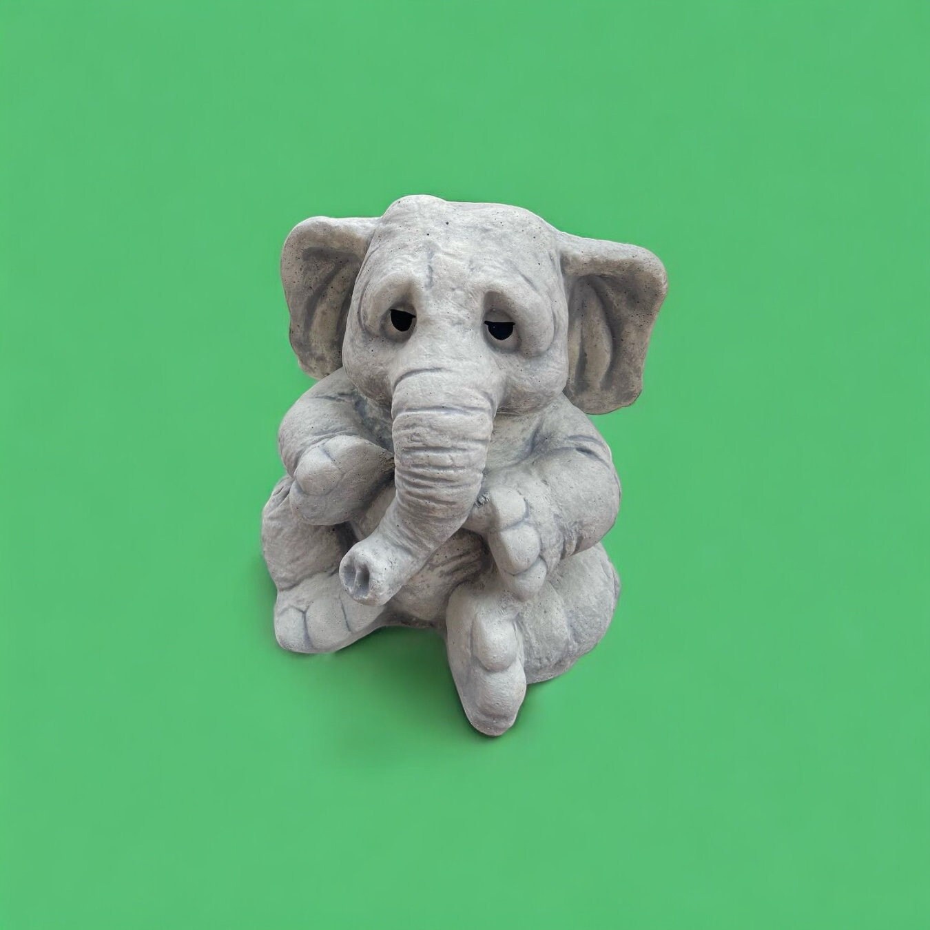 Concrete Elephant Statue Elephant Garden Statue Elephant Decor Elephant ...