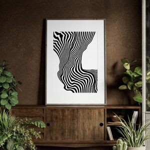 Line Art Print, Abstract Poster, Bedroom Decor, Wall Art Print, Minimal ...