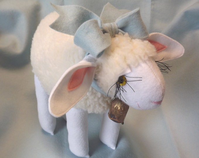 Lamb Ewe White Faced Soft Sculpture Plush Animal With - Etsy