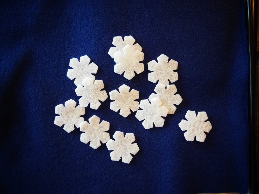 1.5 Inch Snowflakes 12 Pcs Craft Felt Your Color Choice - Etsy