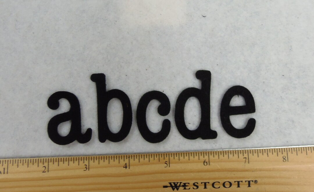 1.75" Typewriter Font Alphabet Letters LOWER Case - Wool Blend or Craft ...
