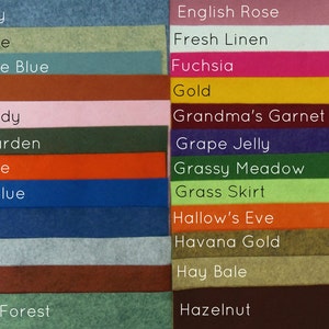 Color Chart for New WOOL FELT Blends 120 Colors - Etsy