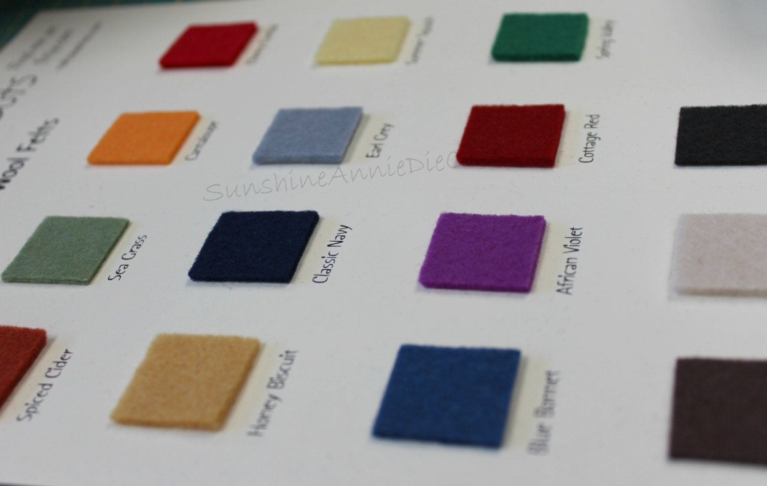 NEW Color Chart 100% WOOL FELT Color Samples National Non - Etsy UK