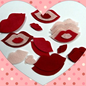 Felt Lips Kisses 24 Pcs SMALL 1size Only Your Color - Etsy
