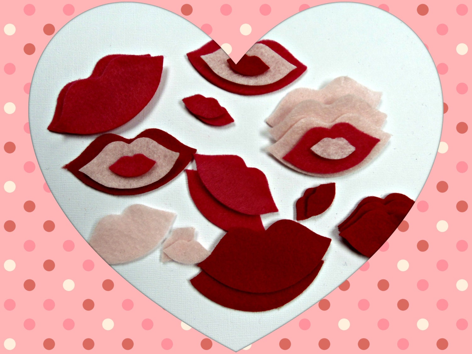 Felt Lips Kisses 24 Pcs SMALL 1size Only Your Color - Etsy