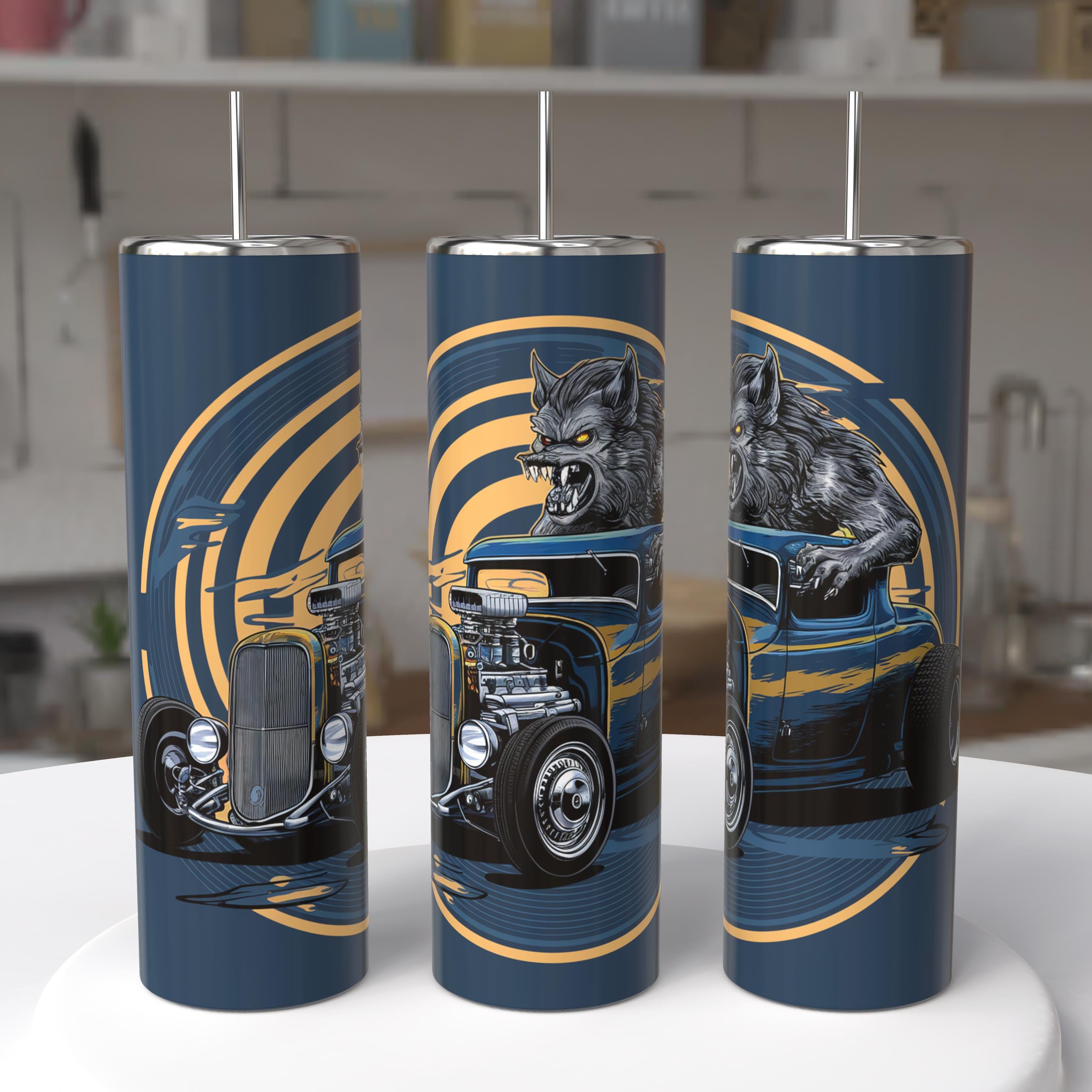 10 Werewolf Rat Fink Hotrod Tumbler Wraps or Tshirt 300dpi PNG Files ...