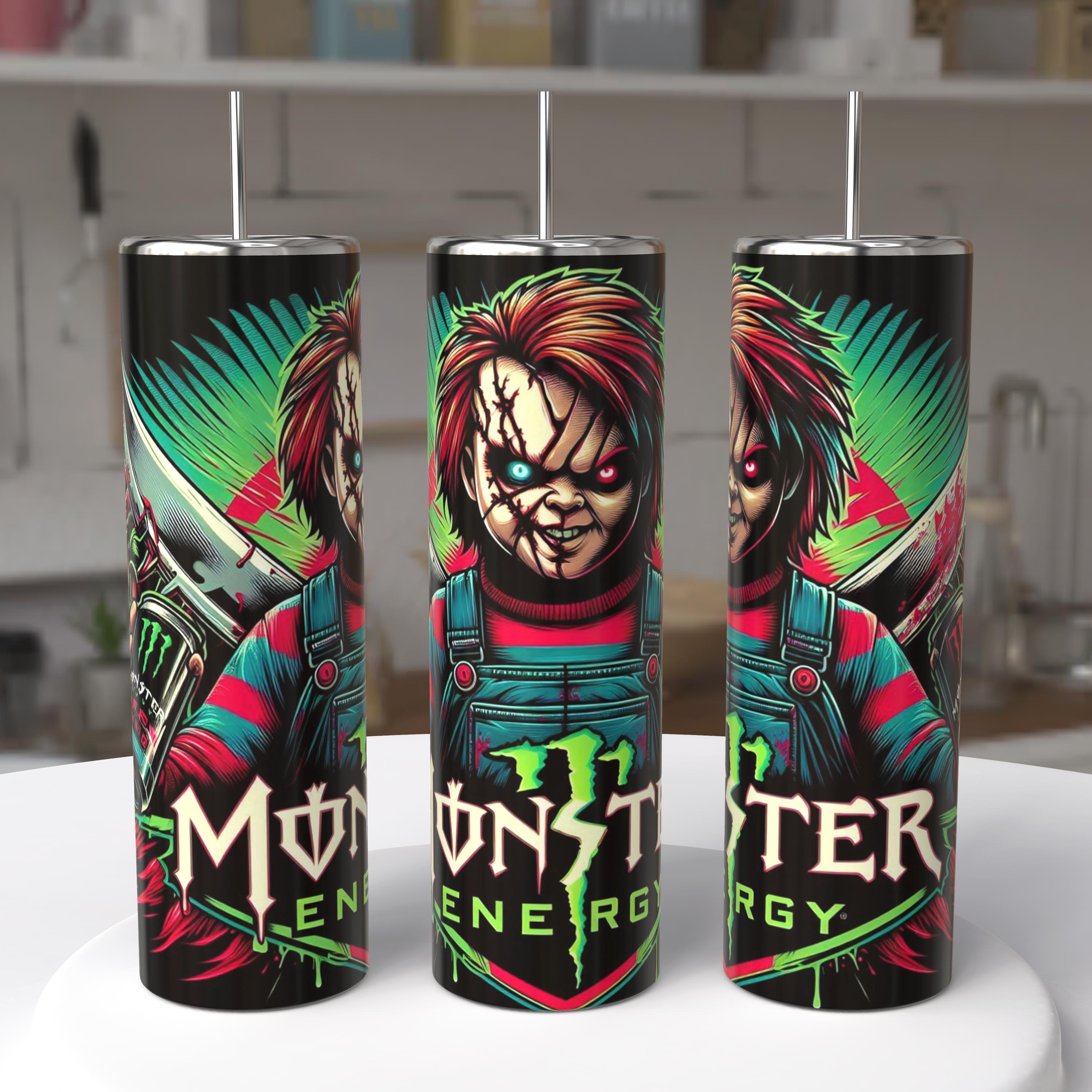 9 Chucky Monster Energy Drink Bundle 1 Tumbler Wrap Designs Instant ...