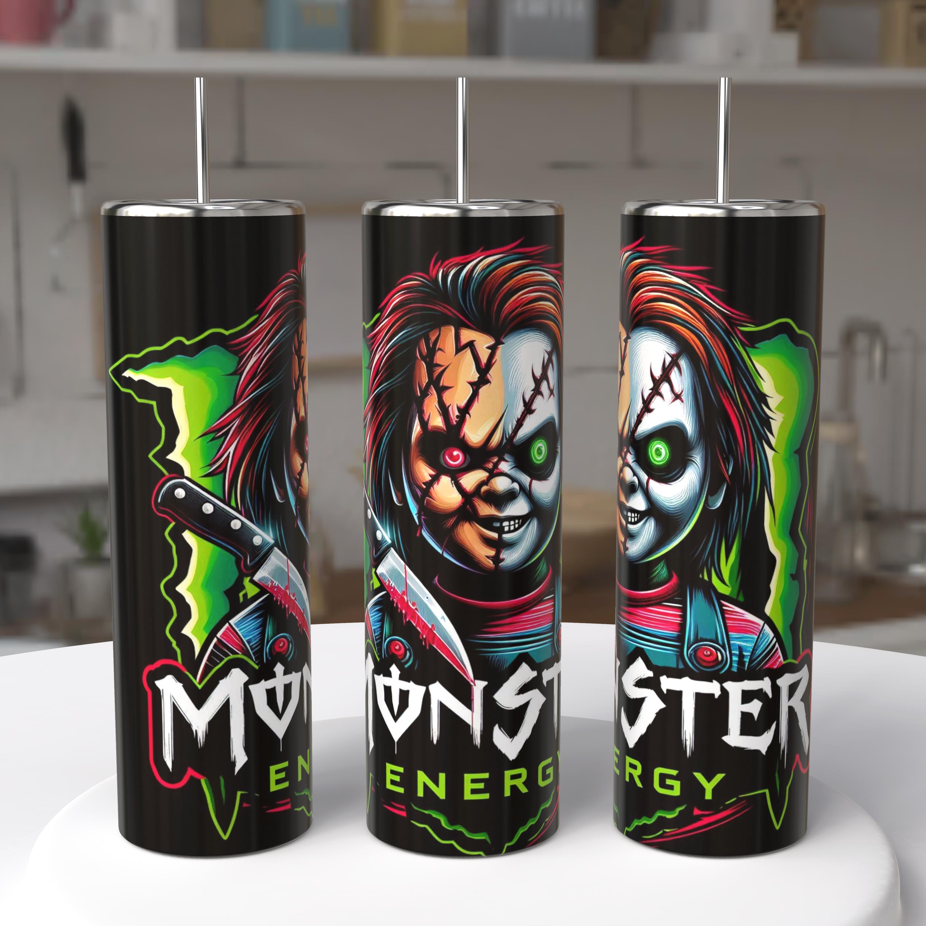 9 Chucky Monster Energy Drink Bundle 1 Tumbler Wrap Designs Instant ...