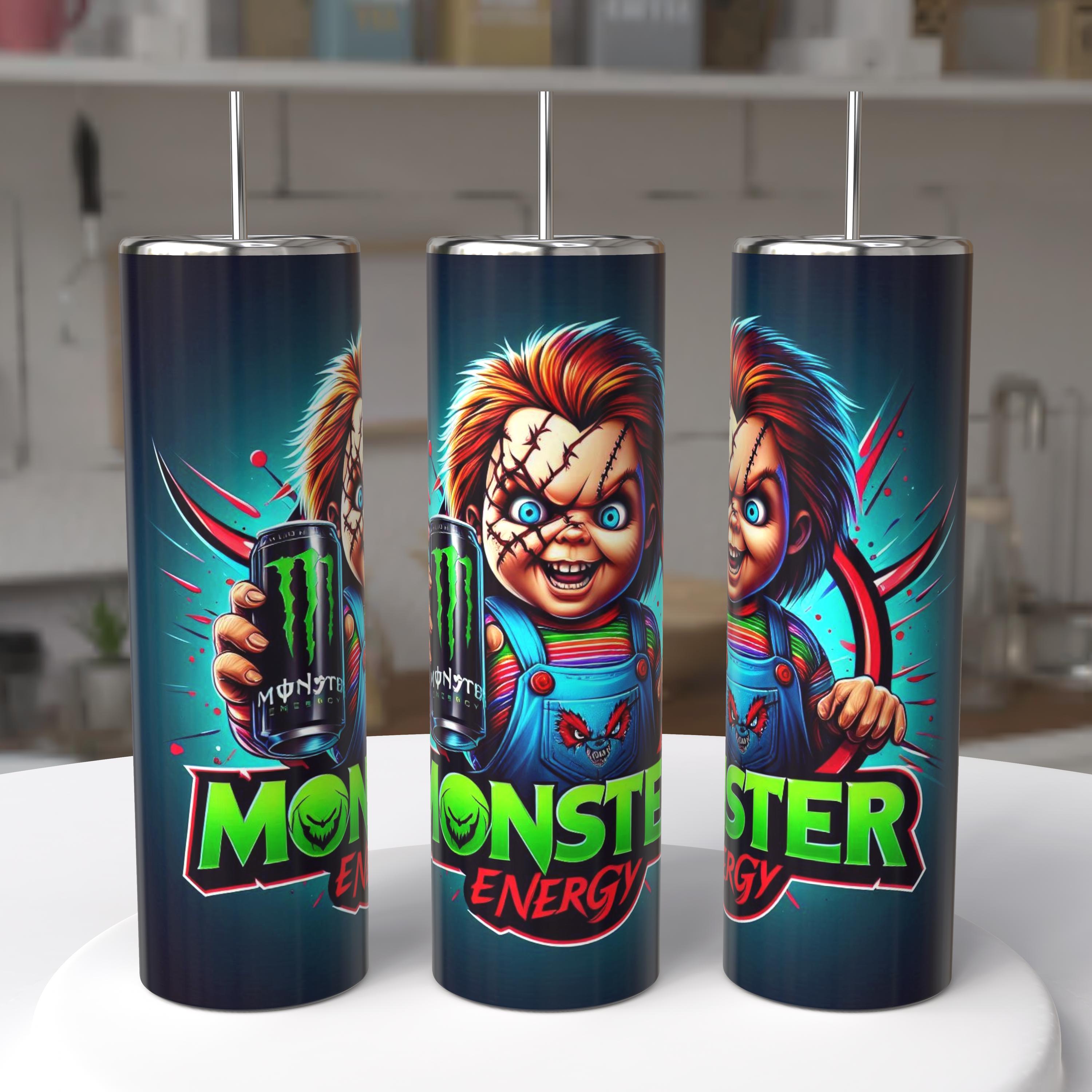 9 Chucky Monster Energy Drink Bundle 1 Tumbler Wrap Designs Instant ...