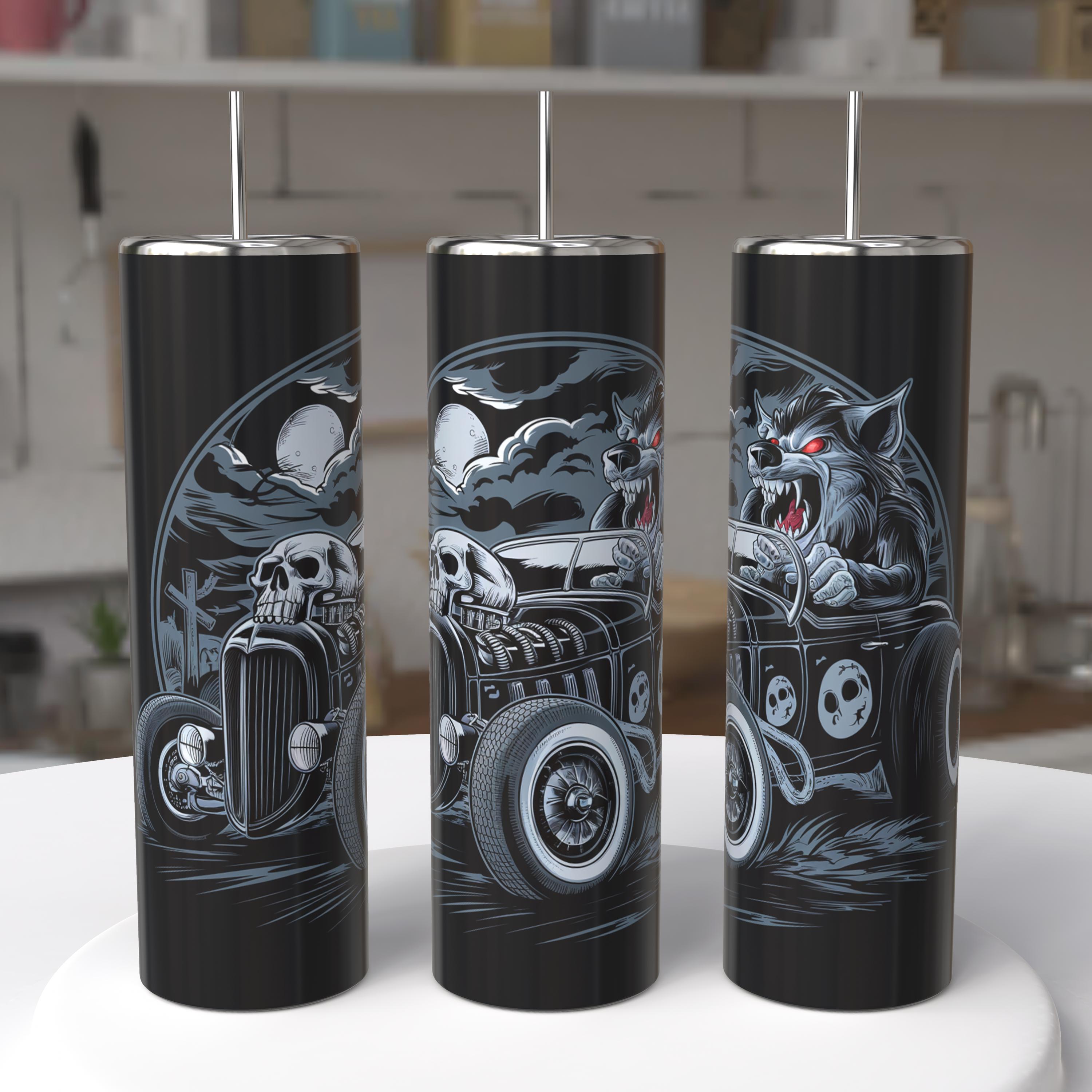 10 Werewolf Rat Fink Hotrod Tumbler Wraps or Tshirt 300dpi PNG Files ...
