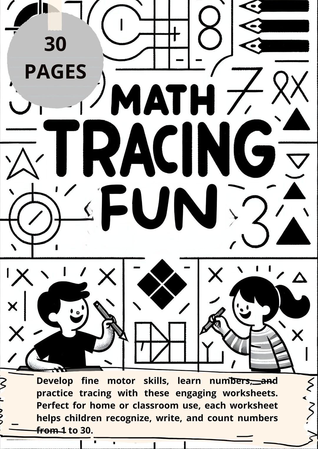 Maths Counting Worksheets 1-30 | Fun and Educational Tracing Activities ...