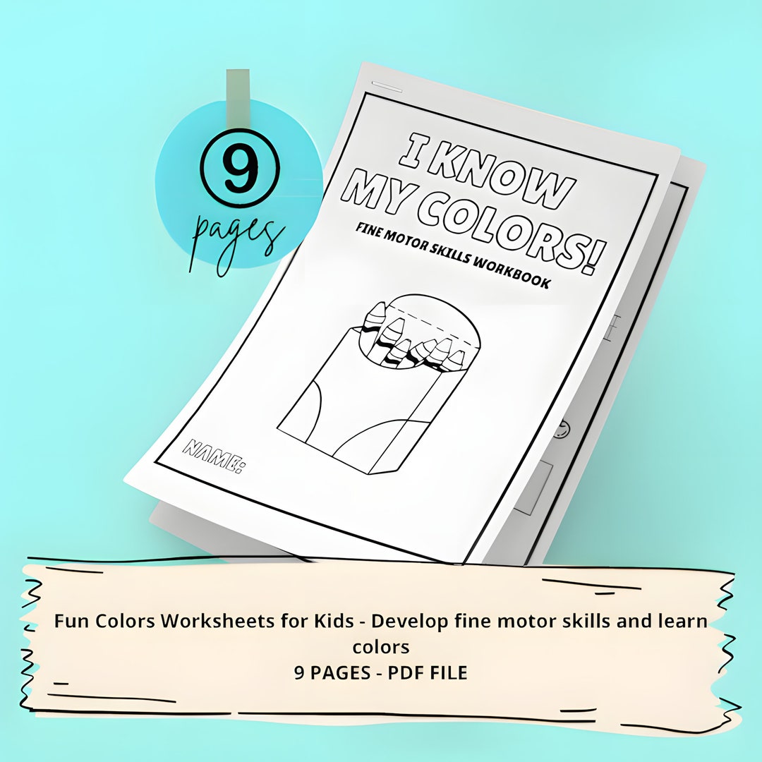 Fun Colors Worksheets, Kids Learning Activities, Fine Motor Skills ...
