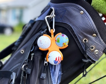 Tri-ball Clip — A Convenient 3-ball Golf Ball Travel Holder for Bags ...