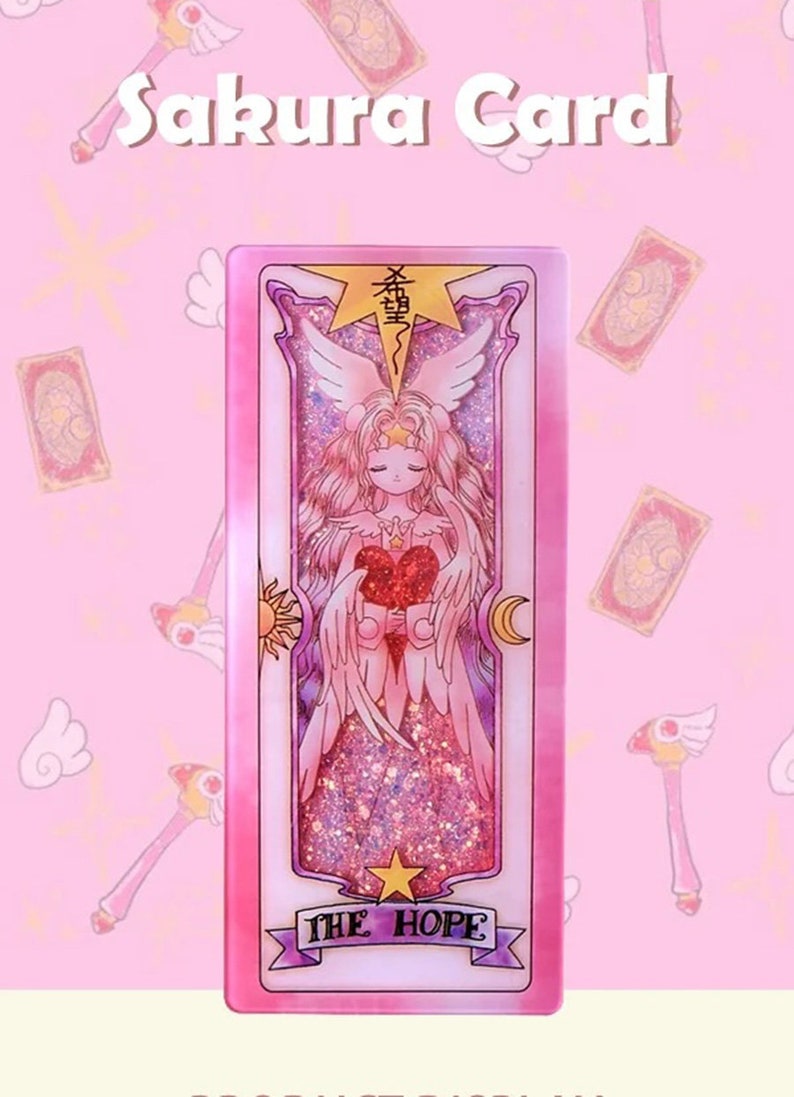 Acrylic 1:1 Handmade Quick-sand Sakura Card, Inspired by Cardcaptor ...