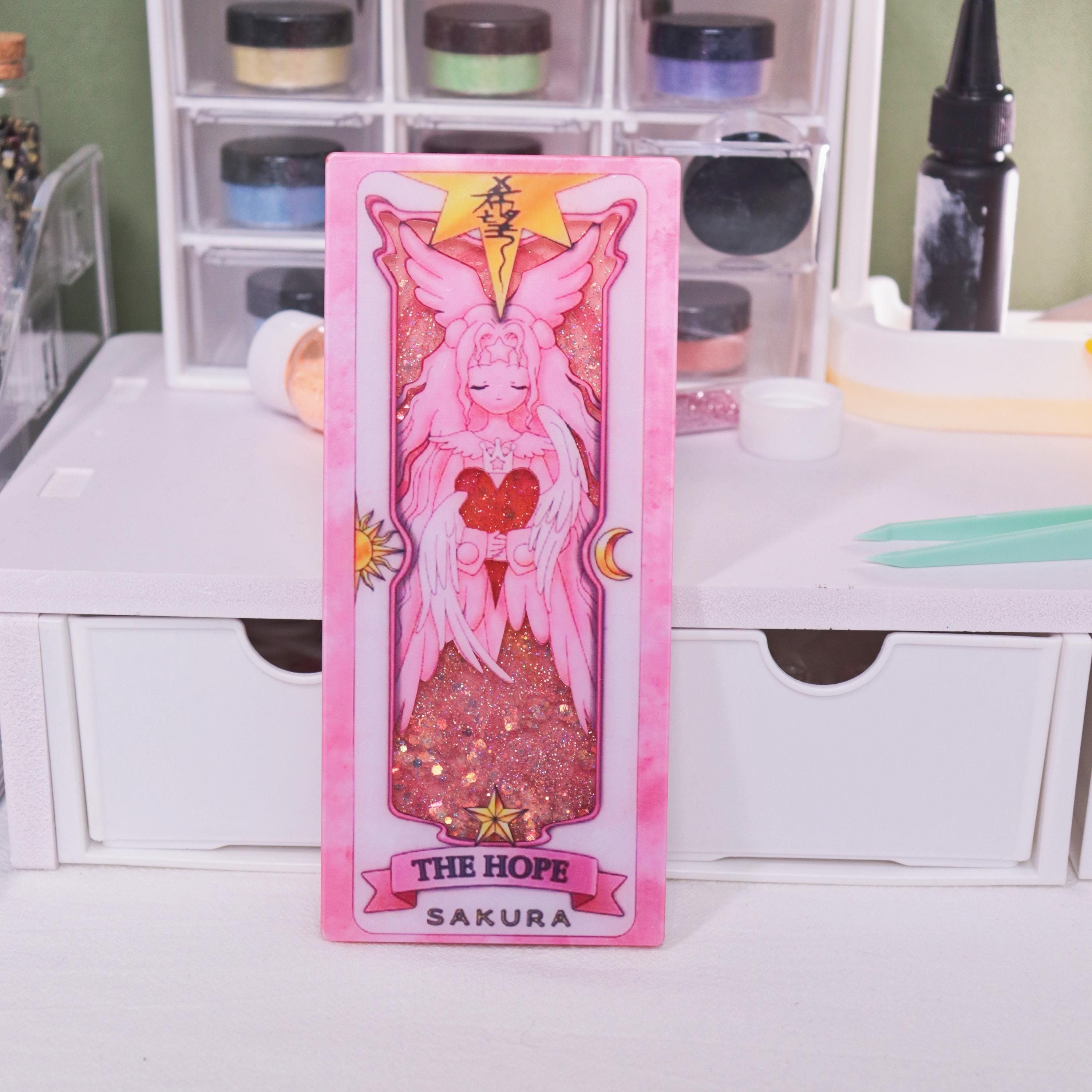 Acrylic 1:1 Handmade Quick-sand Sakura Card, Inspired by Cardcaptor ...