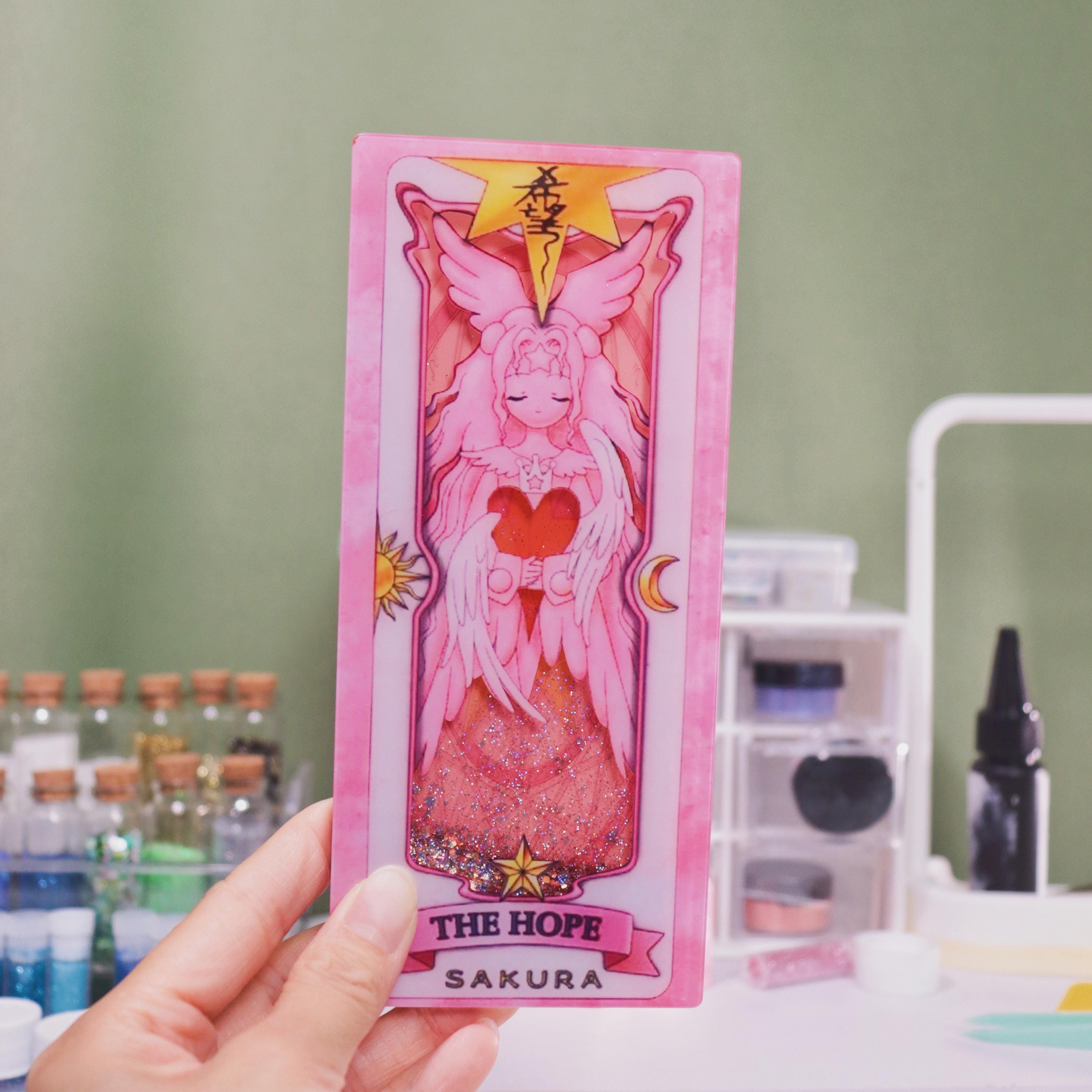 Acrylic 1:1 Handmade Quick-sand Sakura Card, Inspired by Cardcaptor ...