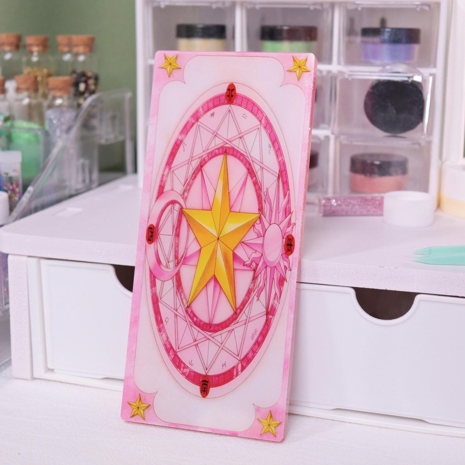 Acrylic 1:1 Handmade Quick-sand Sakura Card, Inspired by Cardcaptor ...