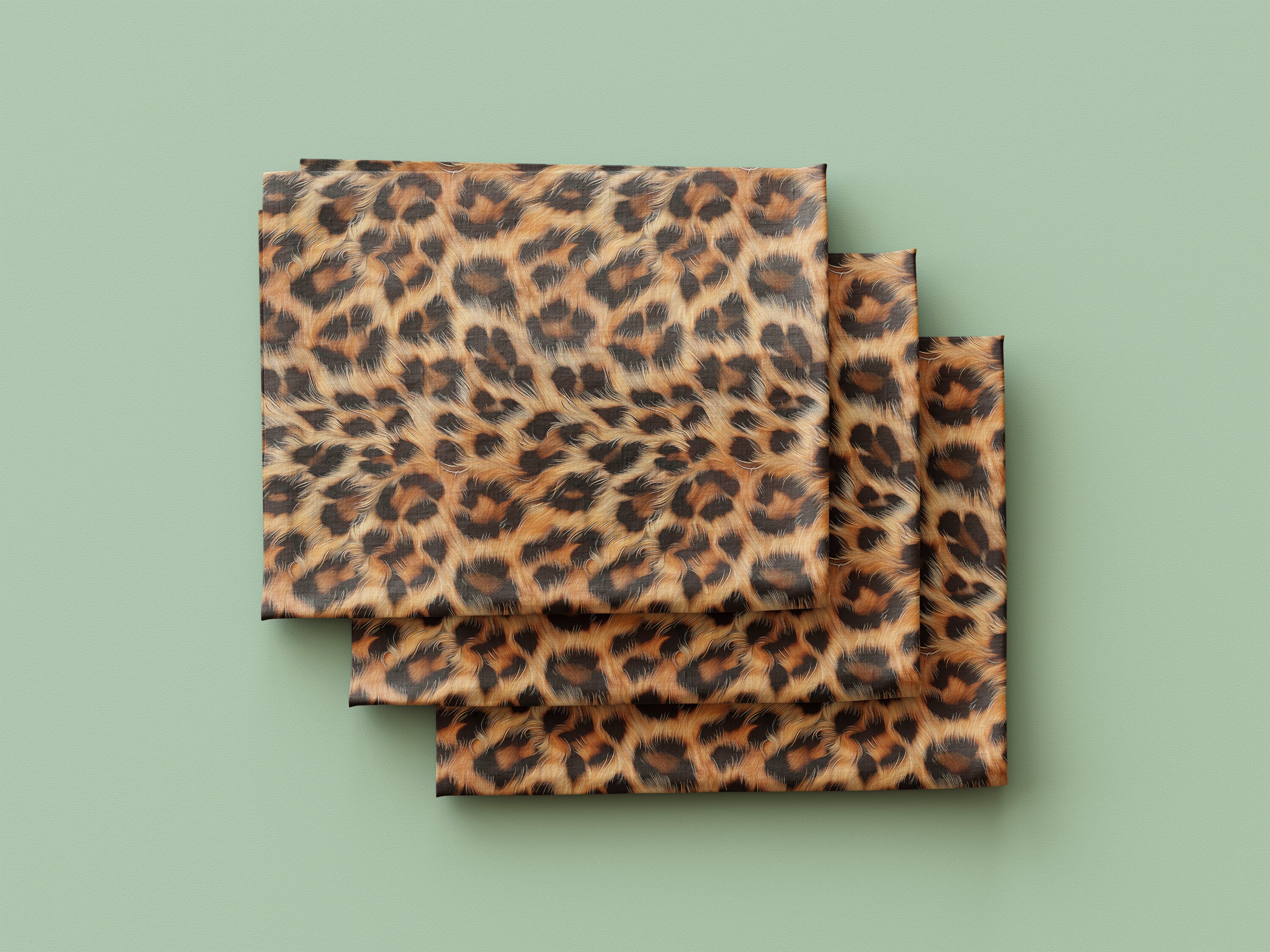 Seamless Leopard Pattern 3D Wavy Fur Design, 12x12 Inch, 300 DPI High ...