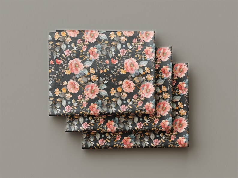 Watercolor Flower Pattern, Seamless Design, Detailed Diverse Flowers ...