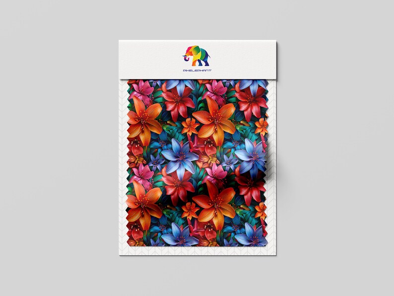 3D Flower Pattern Digital Design, Hyper-realistic Texture With Vivid ...