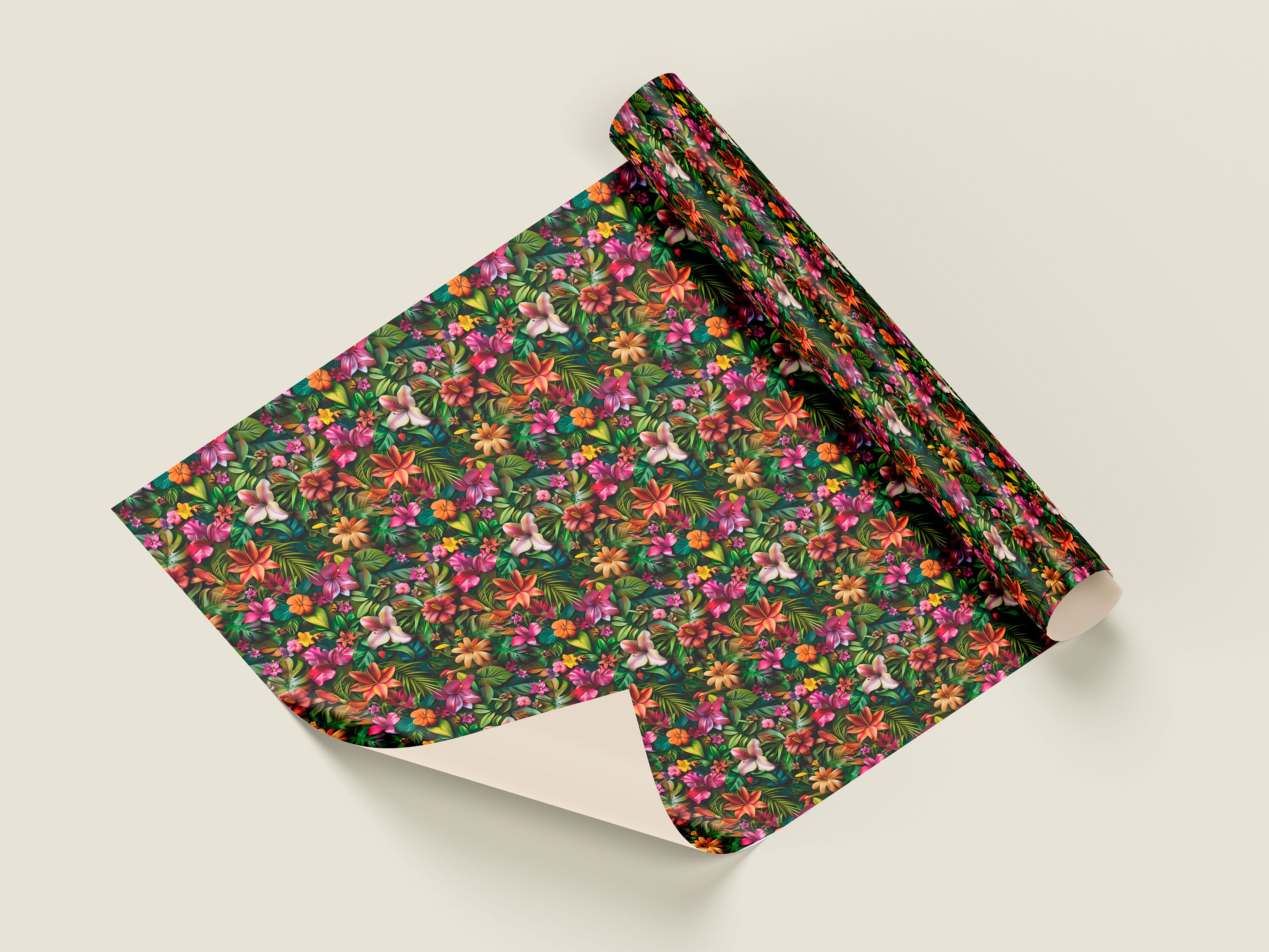 3D Botanical Pattern, Realistic Texture, Diverse Flowers & Leaves ...