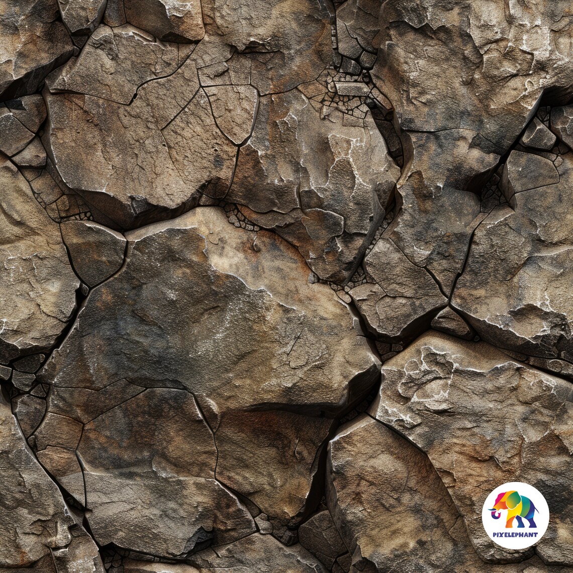 Realistic Natural Stone Texture Pattern, Earthy Colors, 12x12 Inch, 300 ...