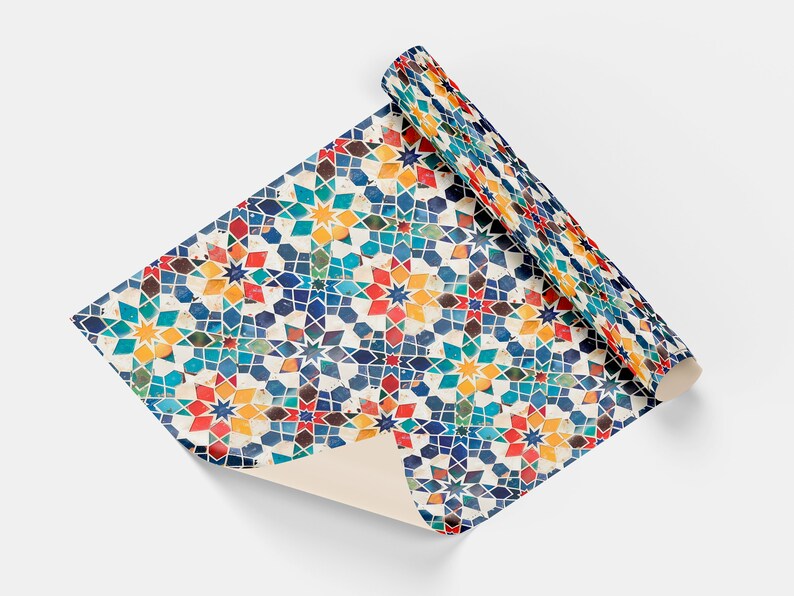 Seamless Colorful Turkish Tile Pattern, 3D Antique Mosaic Design With ...