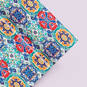 Seamless Colorful Turkish Tile Pattern 12x12 Inch, 3D Mosaic Design ...