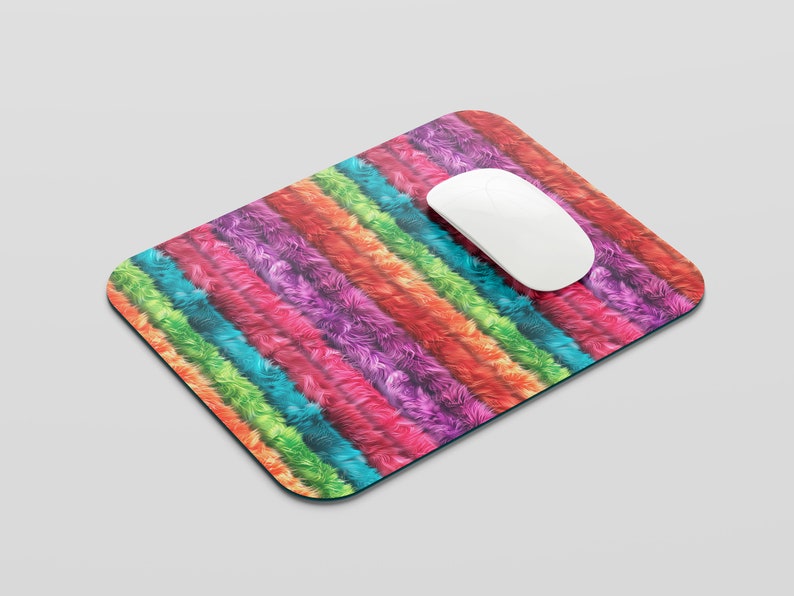 Seamless Faux Fur Monster Pelt Textures Digital Pattern, Rainbow ...