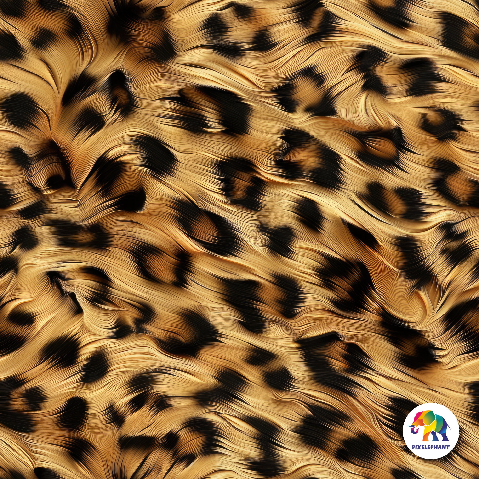 Seamless Leopard Pattern 3D Wavy Fur Digital Design 12x12 Inch 300 DPI ...