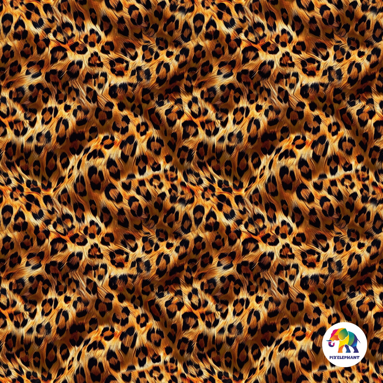 Seamless Leopard Pattern 3D Wavy Fur Design for Crafts and DIY Projects ...