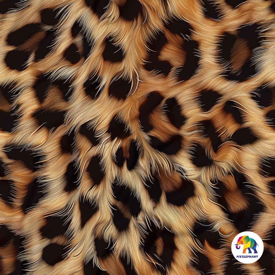 Seamless Leopard Pattern 3D Wavy Fur Design, 12x12 Inch, 300 DPI High ...