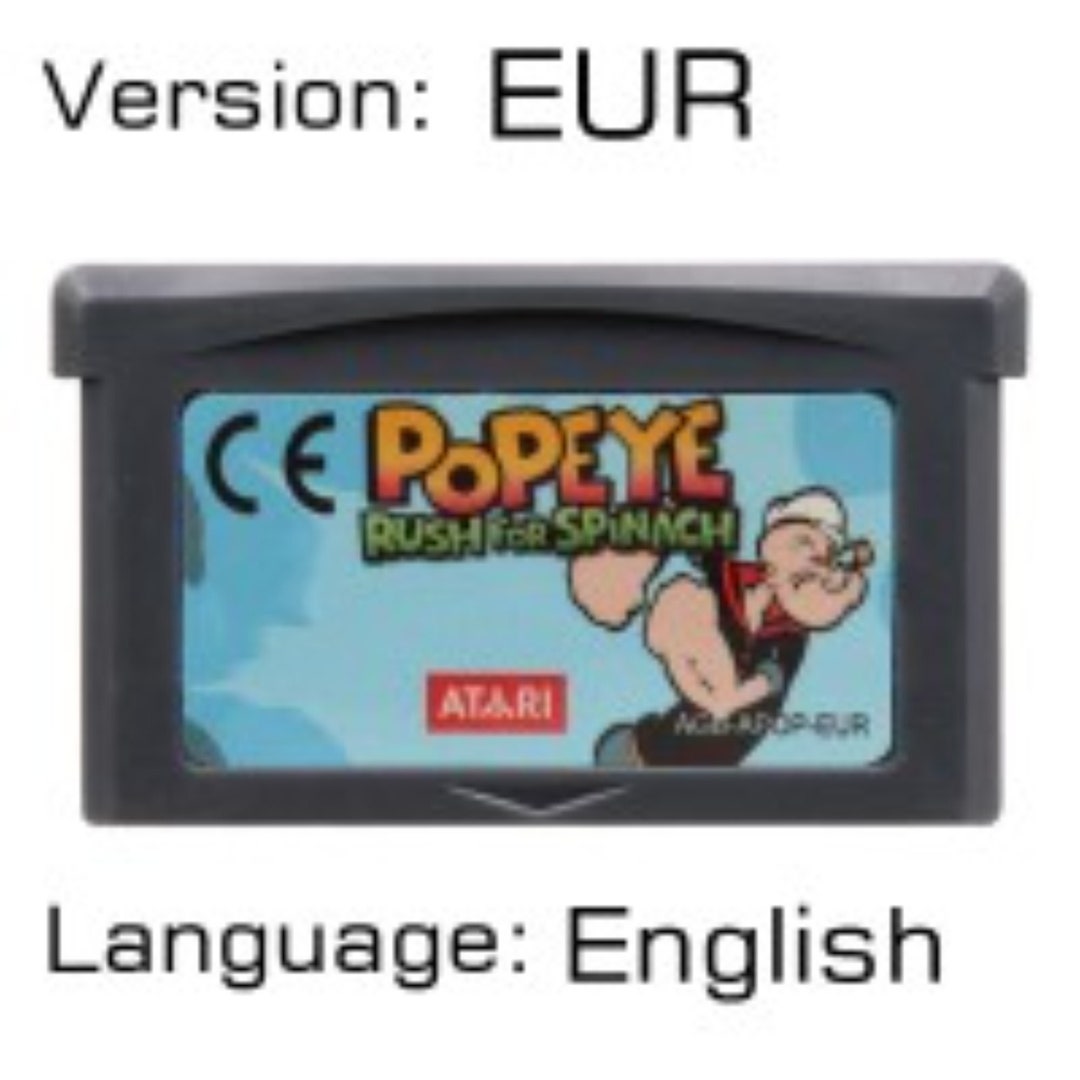 Popeye: Rush for Spinach - Gameboy Advance Game Cartridge - Etsy