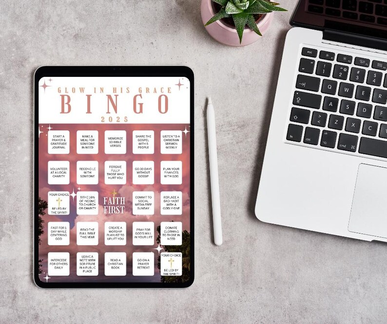 2025 Goals Bingo Card: God-centered Faith Vision Board (printable ...