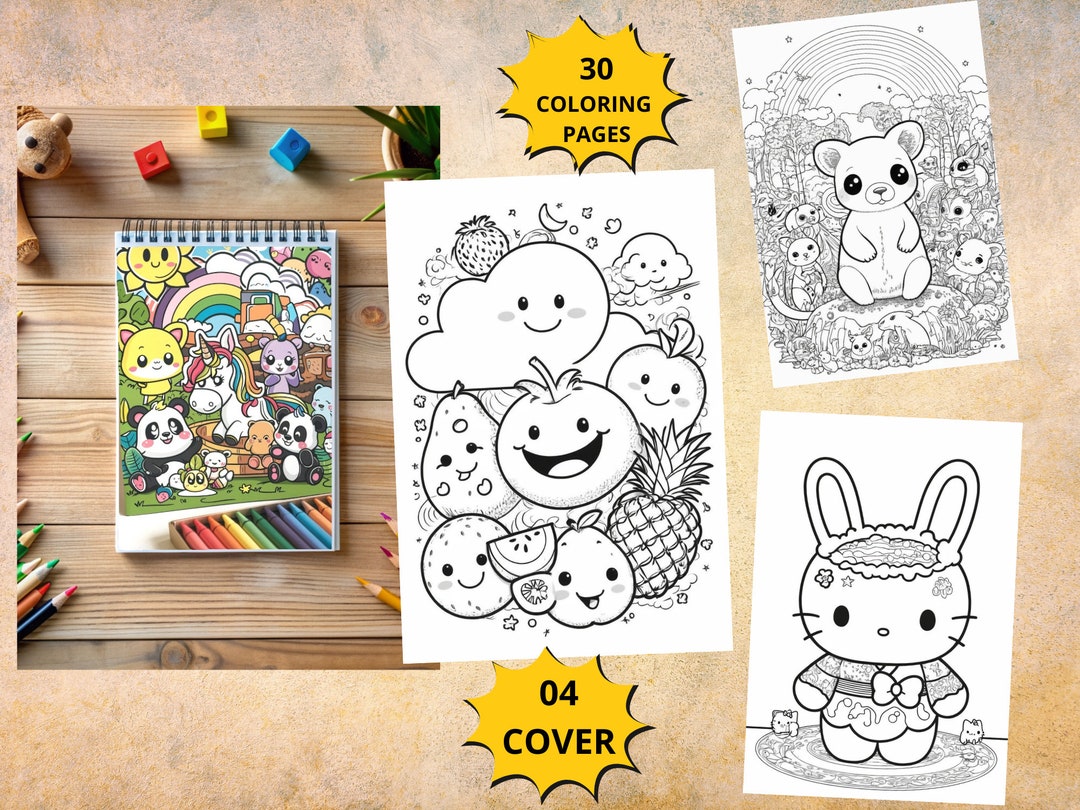 Kawaii Coloring Pages for Kids cute Stuff: Kawaii Coloring Book by Coco ...