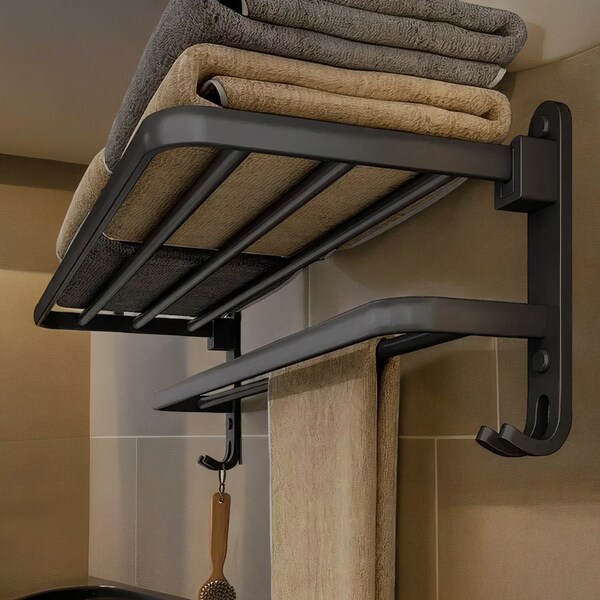 Black Towel Rack - Etsy