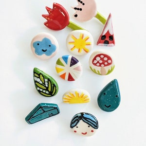 Sunrise Ceramic Pin Brooch Lapel Pin Ceramic Jewelry Handmade Gift ...