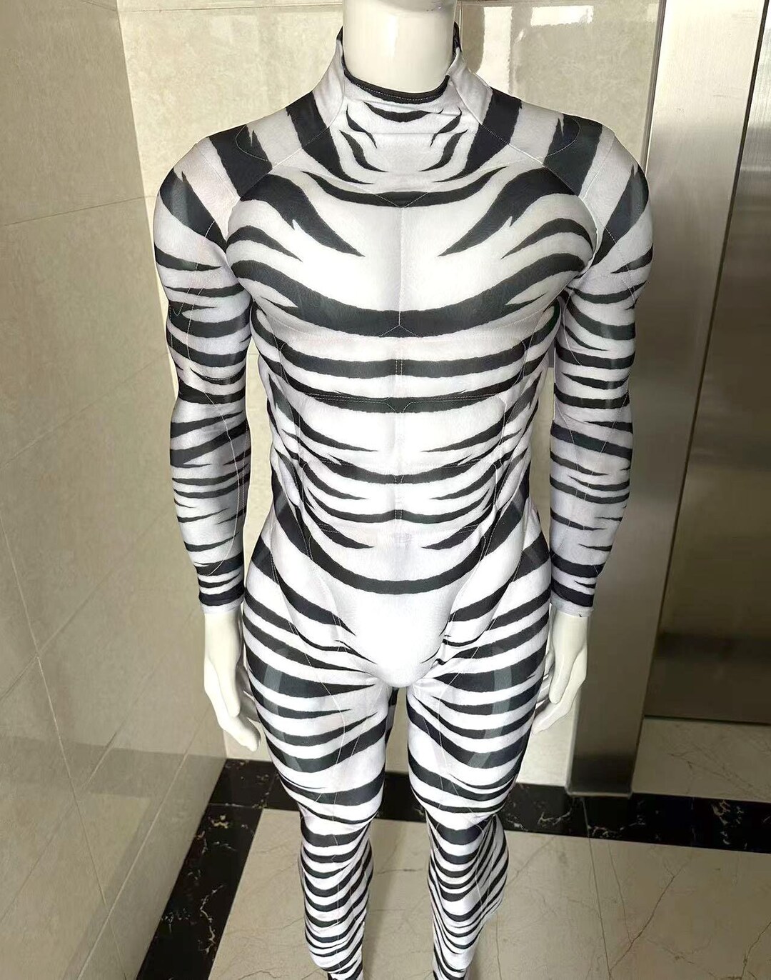 Zebra Muscle Catsuit Zebra Cosplay Zebra Muscle Suits for Male&female ...