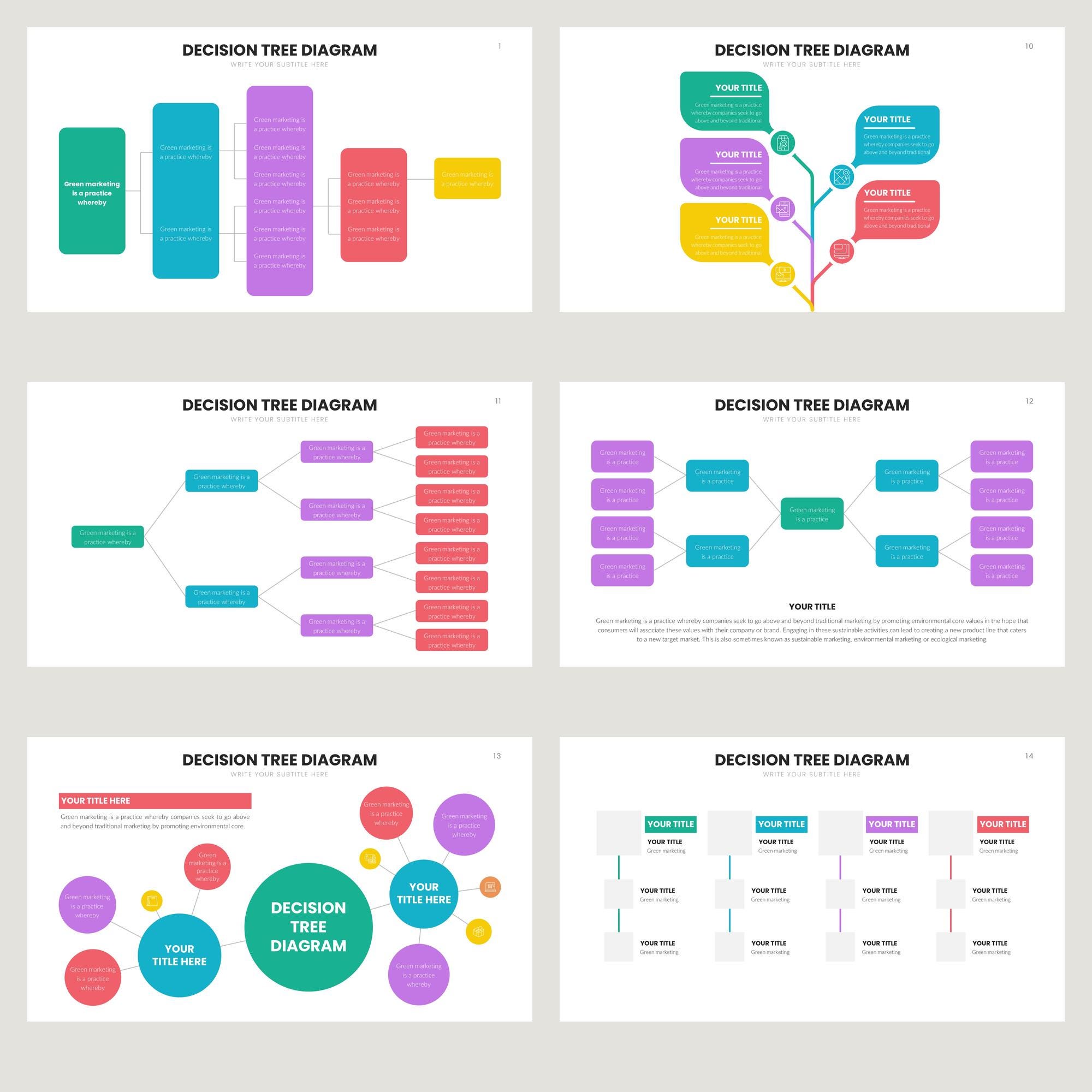 20-slide Decision Tree Infographics PPT Template | Unique Diagram, Tree ...
